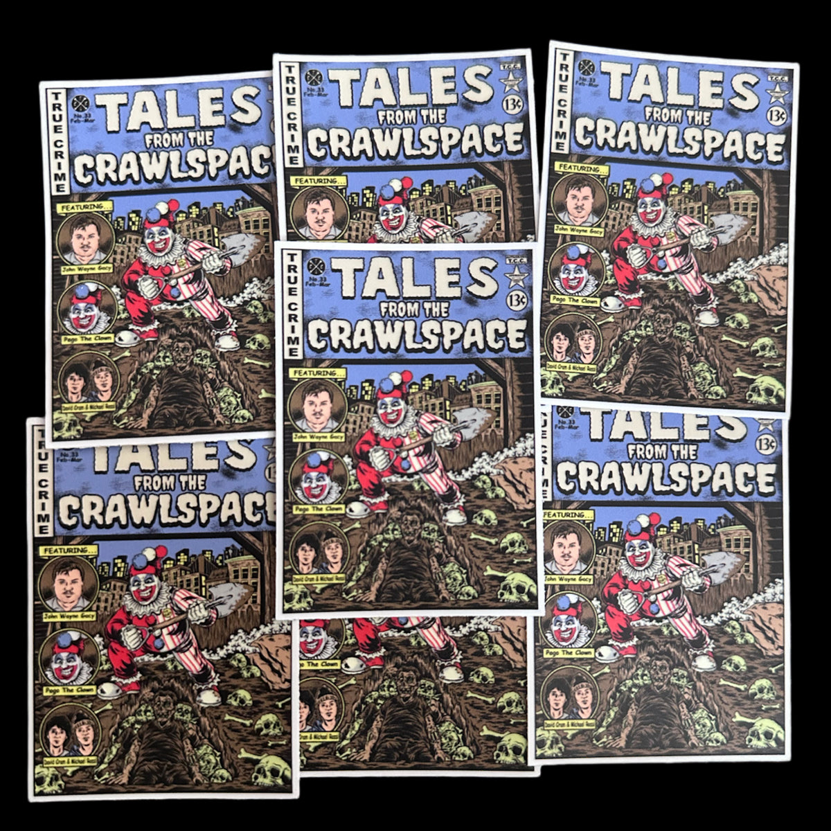 Tales From The Crawlspace Stickers - Weatherproof & Fun